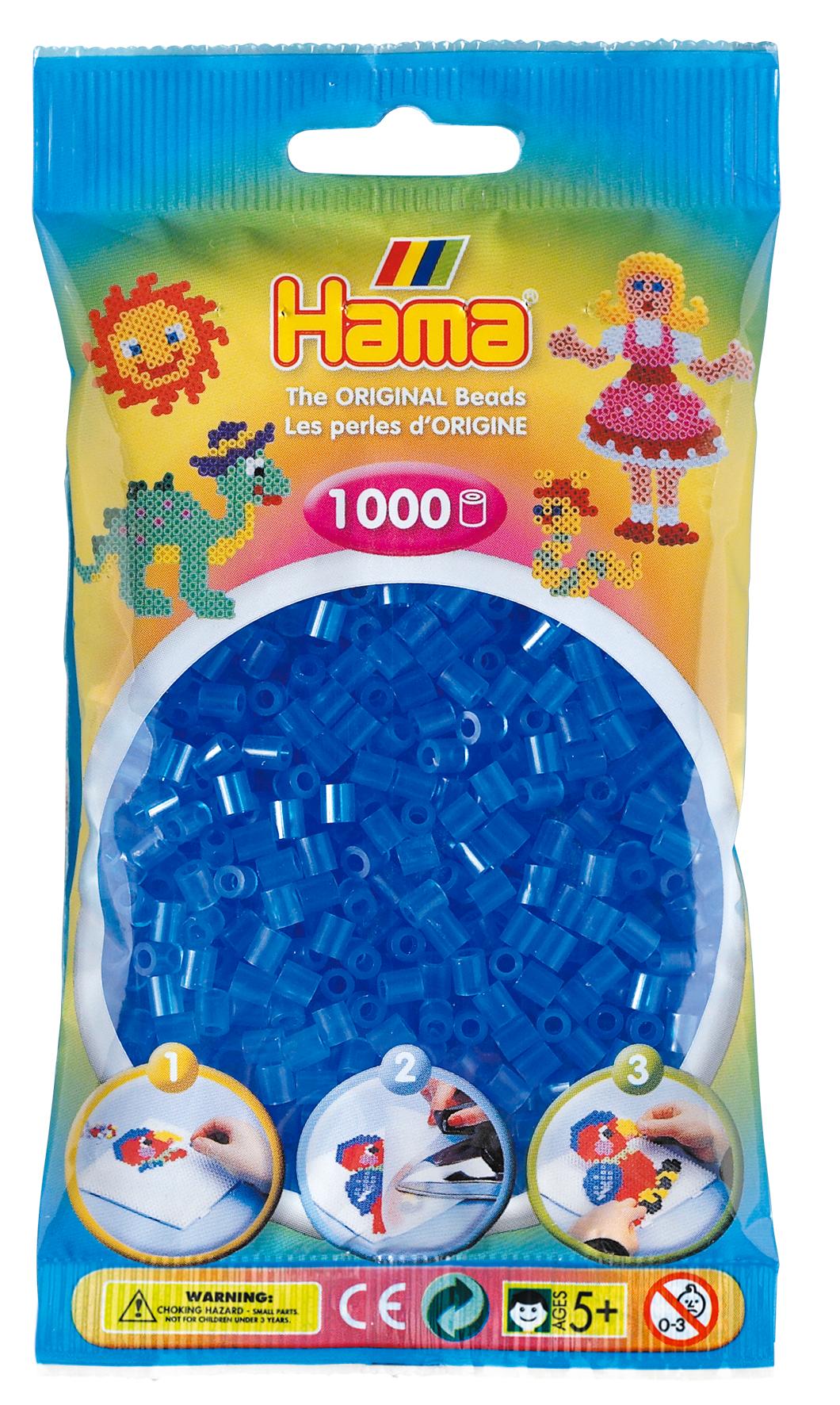 Hama Bead Products :: Hama Beads Midi PK 1000 07-15 Translucent Blue