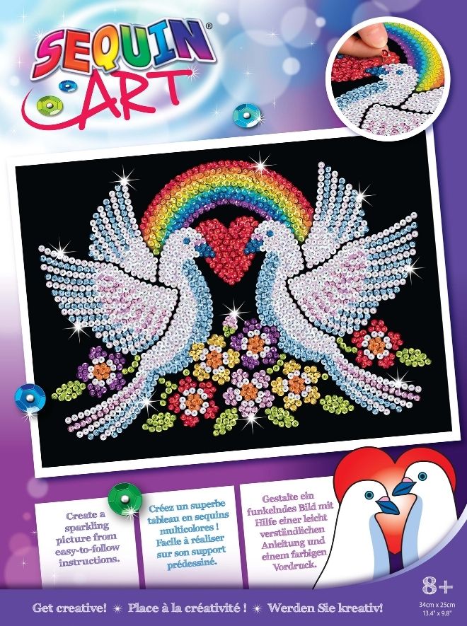 Sequin Art :: Sequin Art Doves of Hope